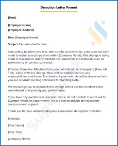 Learn To Draft 100% Effective Demotion Letter | Superworks