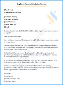 Craft 100% Effective Employee Nomination Letter | Superworks