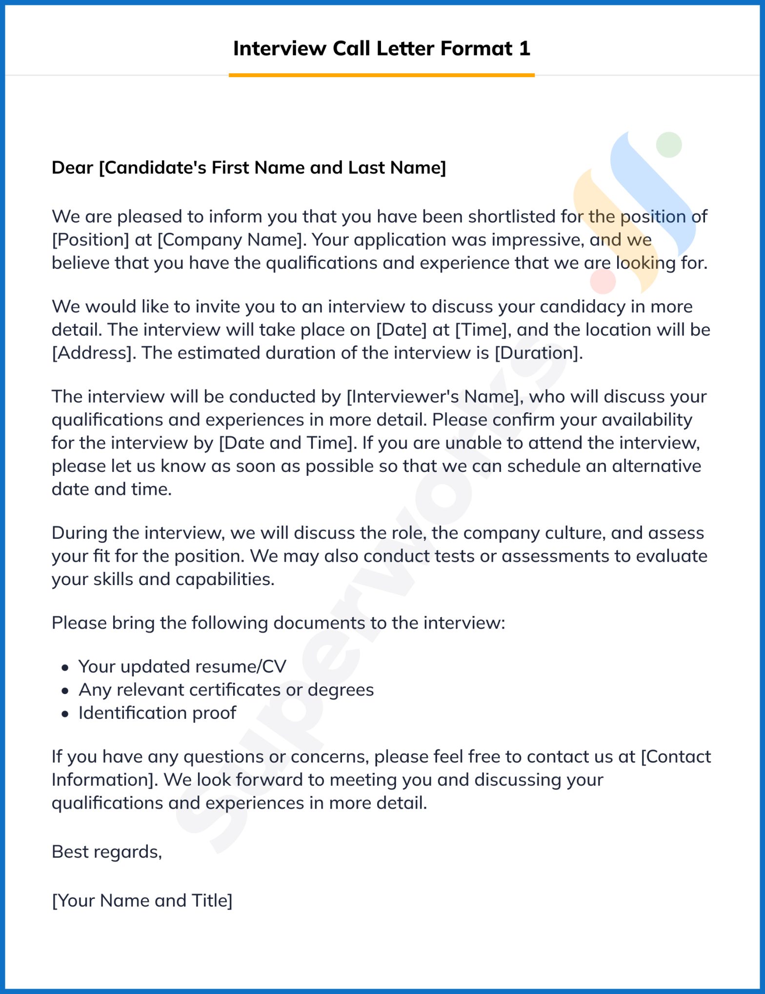 Write Interview Call Letter With 5 Easy Tips | Superworks