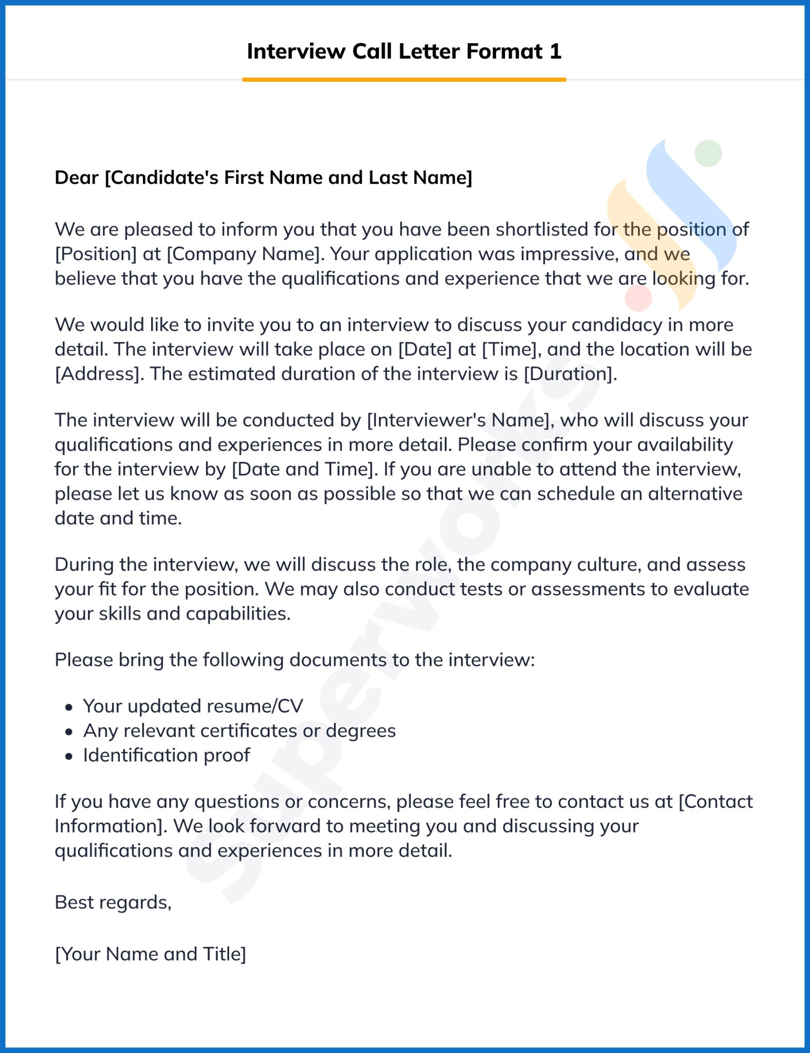 Write Interview Call Letter With 5 Easy Tips | Superworks