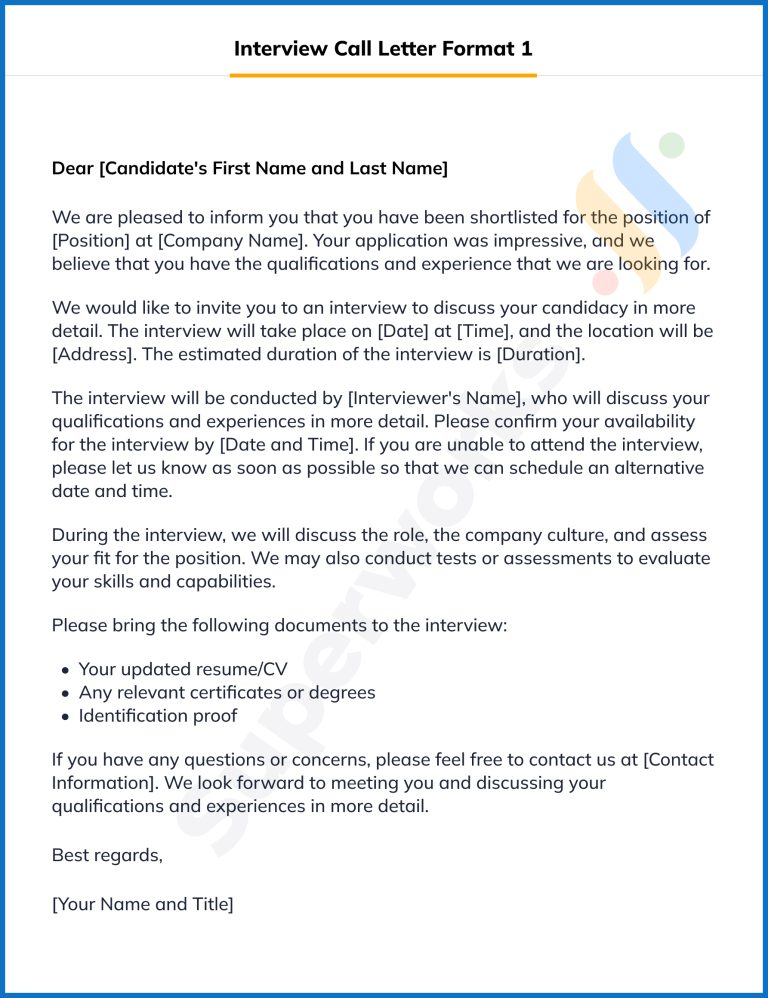 Write Interview Call Letter With 5 Easy Tips | Superworks