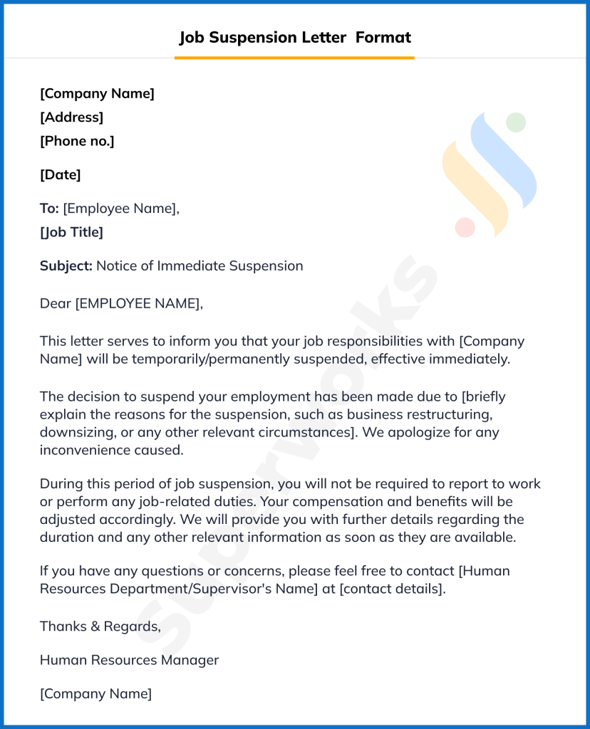 A Guide To 100 Professional Job Suspension Letter Superworks A Guide To 100 Professional Job Suspension Letter Superworks