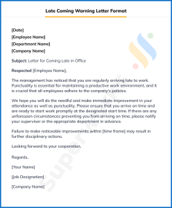 Late Coming Warning Letter : Explore 6 Tips | Superworks
