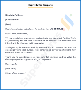 Know the Basics of a Regret Letter | Super HRMS | Superworks