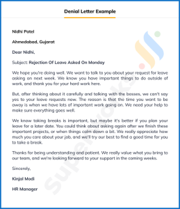 A Perfect Guide for Denial Letter | Superworks