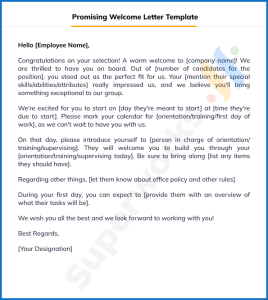 Step-by-Step Guide For Welcome Letter Format | Superworks