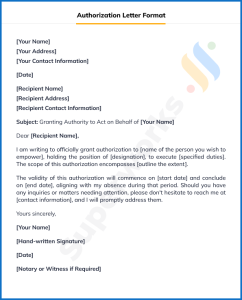 Write an Effective Authorization Letter Format | Superworks