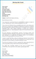 Unauthorized Absence Warning Letter Guide | Superworks