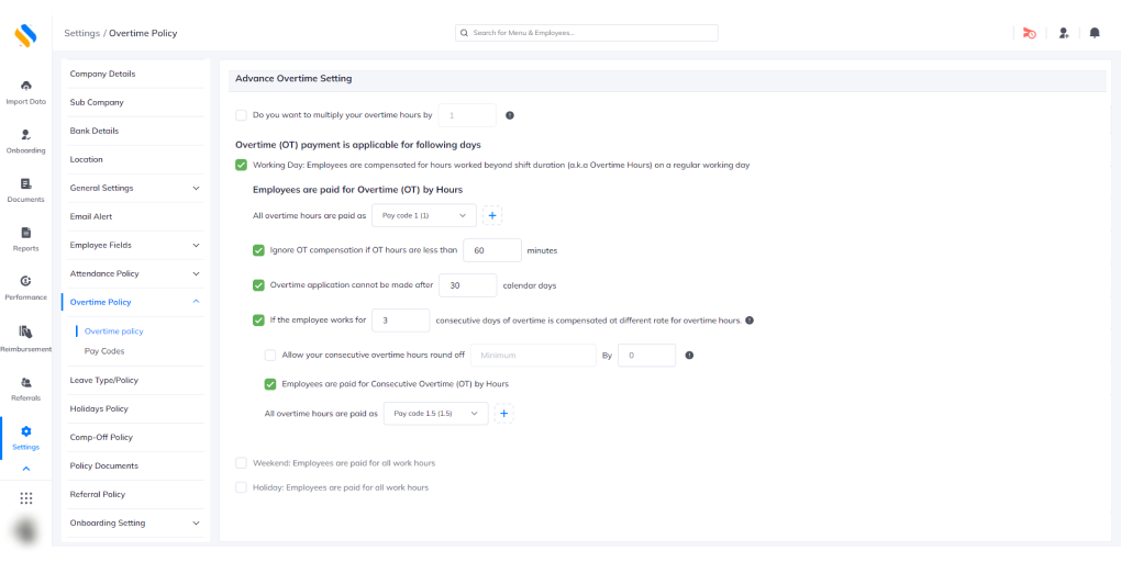 Efficient Overtime Policy : HRMS Solutions – Superworks